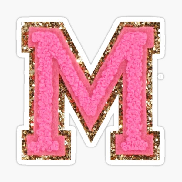 "Bubblegum Varsity Pink Patch " Sticker for Sale by abigailflorence ...