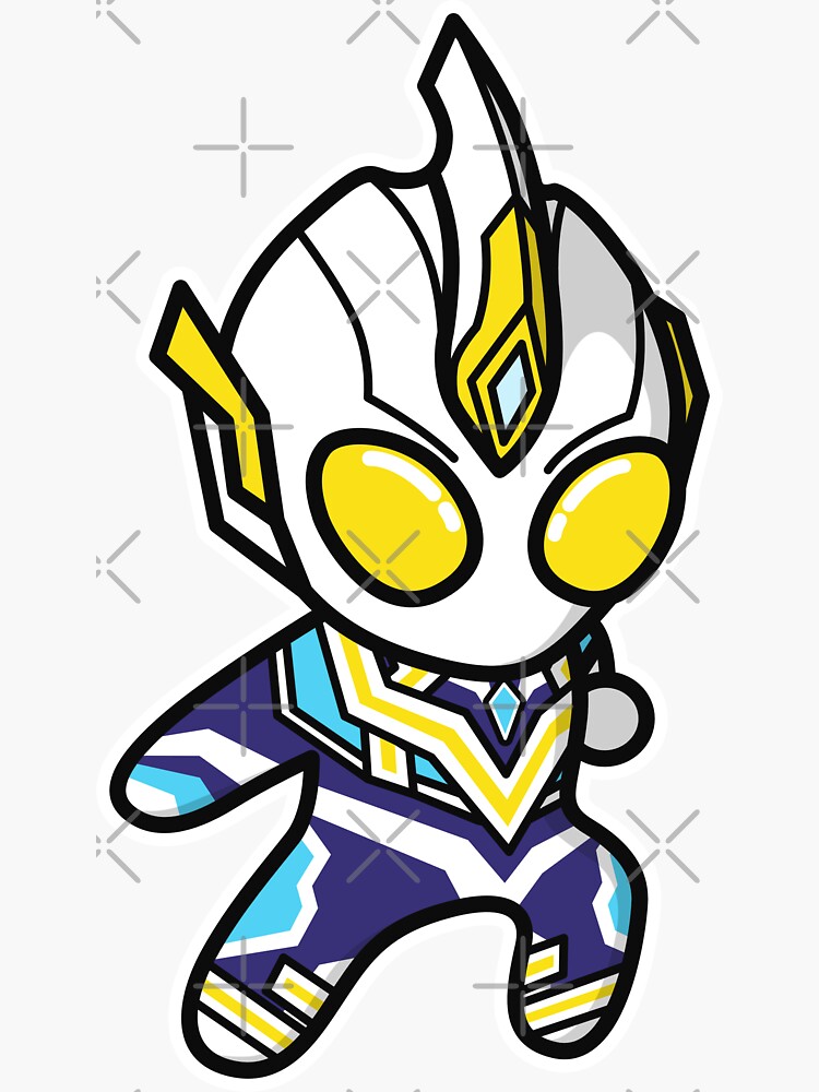 "Ultraman Trigger Sky Type Chibi Style Kawaii" Sticker by mattzwug ...