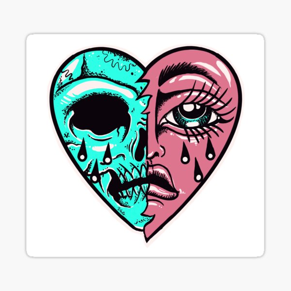"Vale skull cry bae" Sticker for Sale by Johnvale | Redbubble