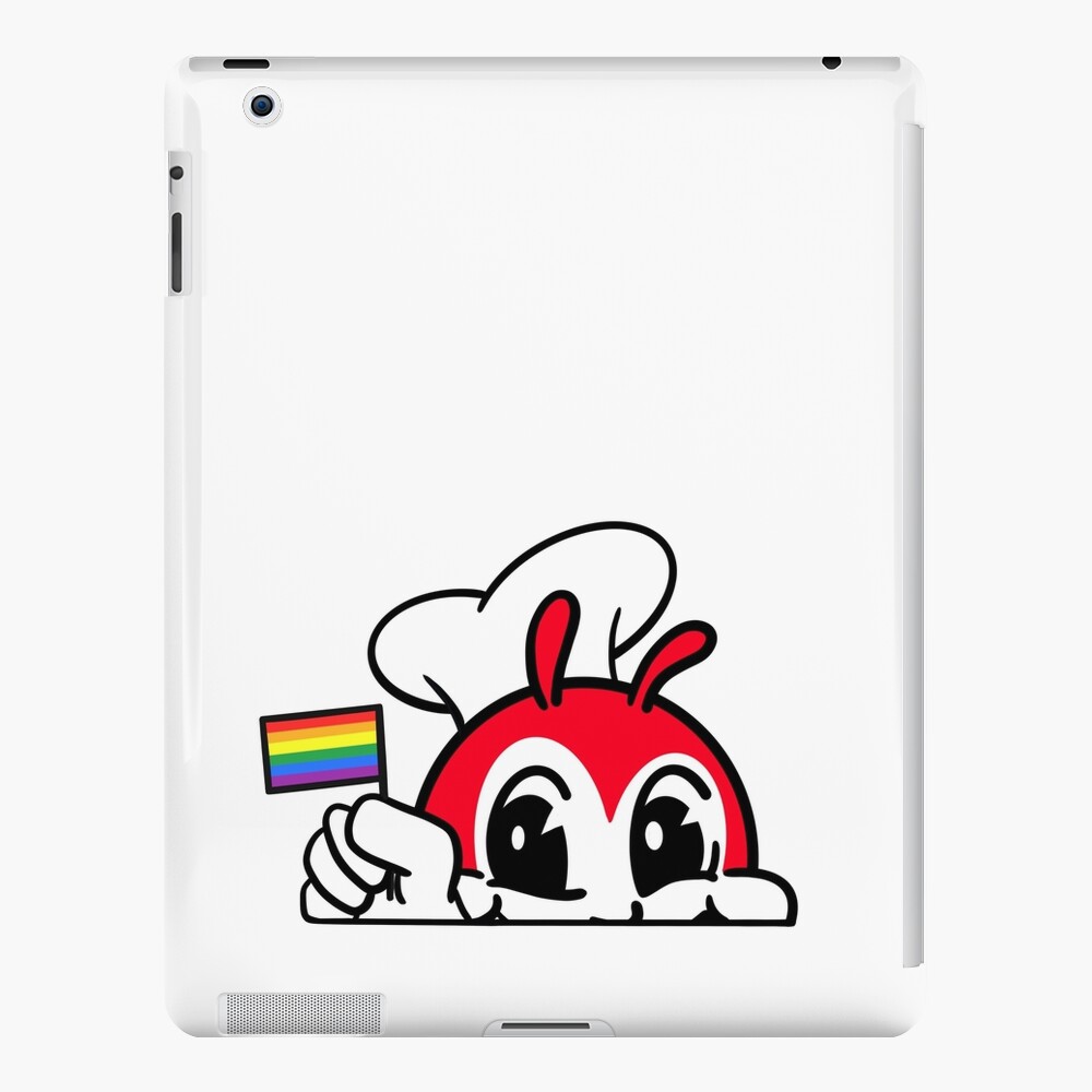 Jollibee Peeking Gay Pride Flag Filipino Back Print Ipad Case And Skin
