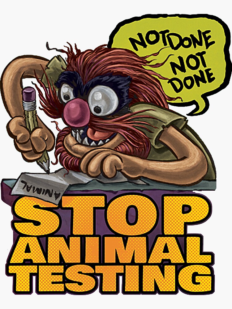 "Stop Animal Testing " Sticker for Sale by Banh2trung | Redbubble