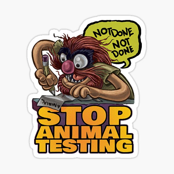"Stop Animal Testing " Sticker for Sale by Banh2trung | Redbubble