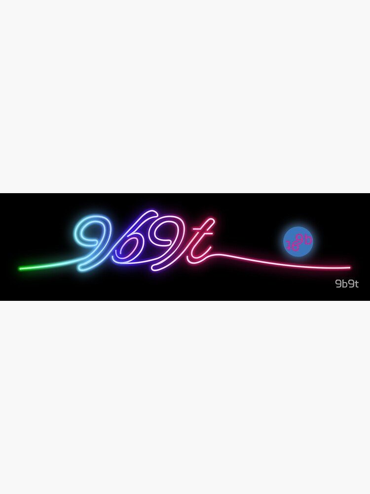 "9b9t neon" Sticker for Sale by 9b9t | Redbubble