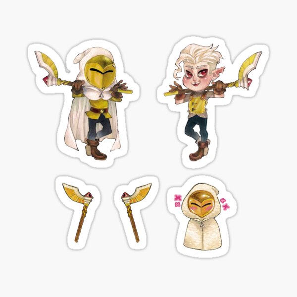 "Golden guard set" Sticker for Sale by AriaArt | Redbubble