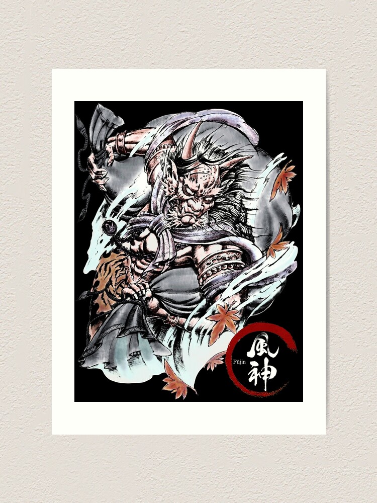 "Fujin (The Japanese God of The Wind) demon devil oni tattoo" Art Print ...