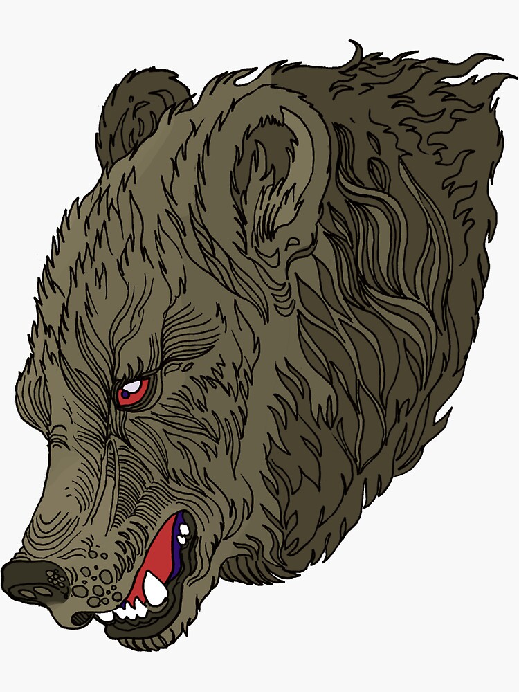 "National Animal of Russia: Bear" Sticker for Sale by nationalkingdom ...