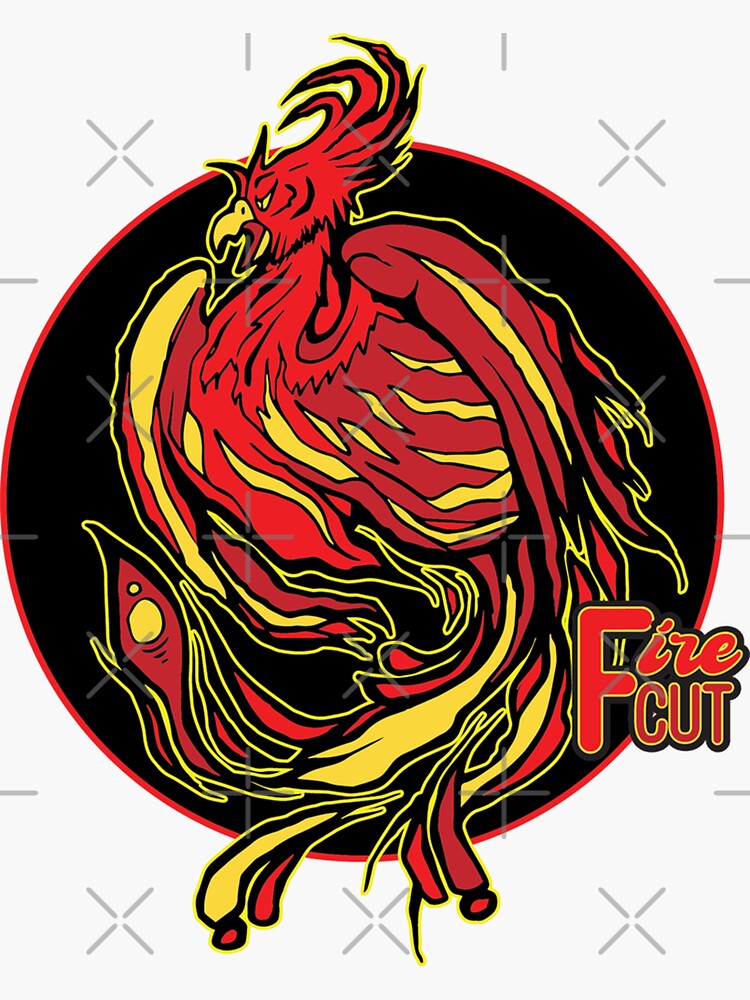 "Fire Cut" Sticker for Sale by psych-apparel | Redbubble