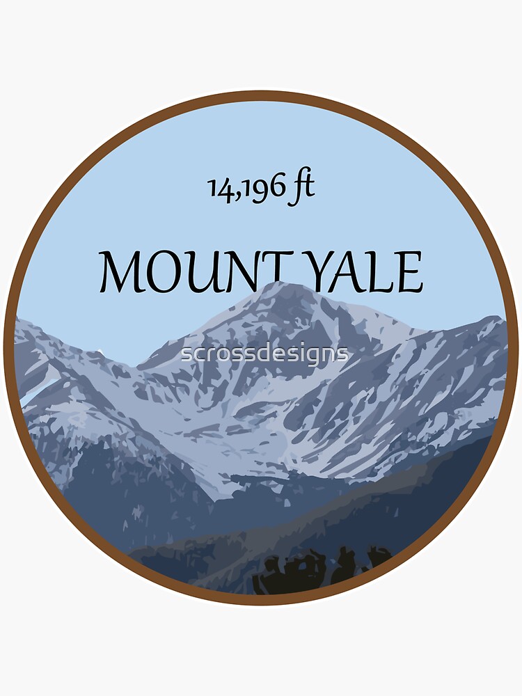 "Mount Yale Illustration" Sticker for Sale by scrossdesigns | Redbubble