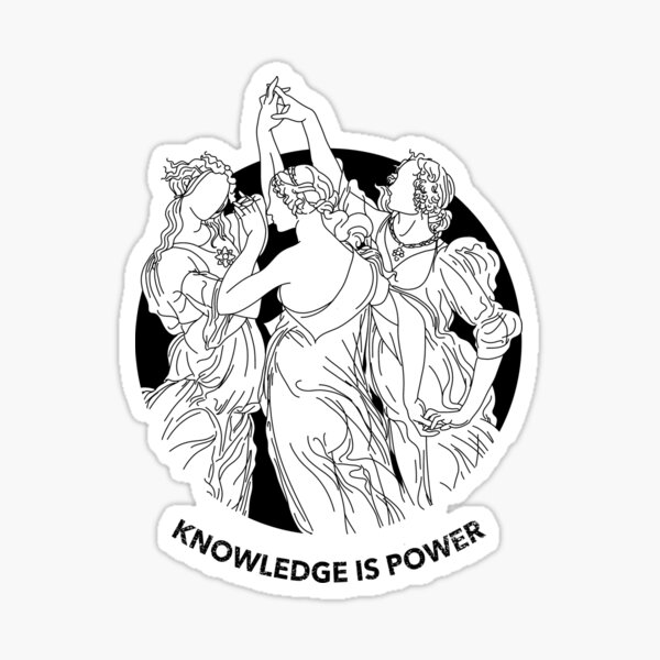 "Knowledge Is Power" Sticker for Sale by AcademiaCollege | Redbubble