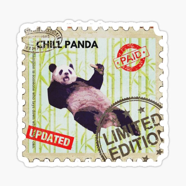 "Chill panda against working out" Sticker for Sale by meiyorrr | Redbubble
