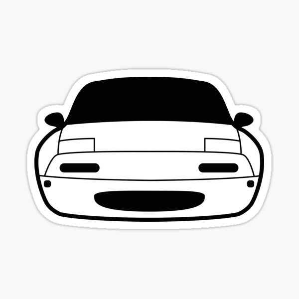 "JDM sticker & Tee-shirt - Car Eyes Miata NA" Sticker by fastlanejdm ...