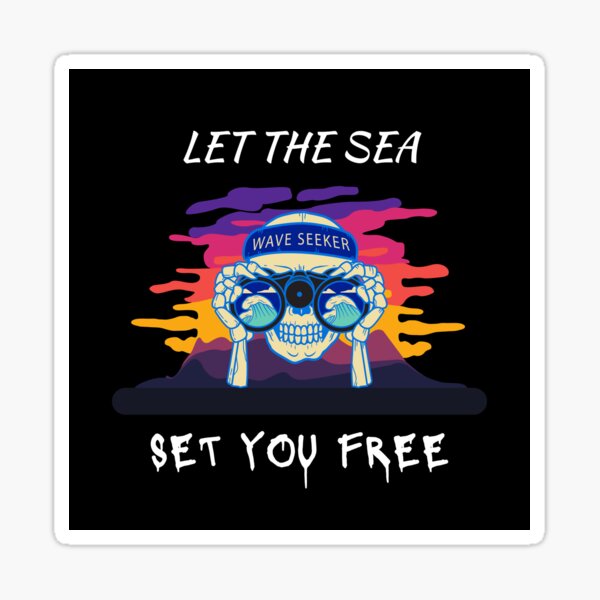 "WAVE SEEKER" Sticker for Sale by passiveink | Redbubble