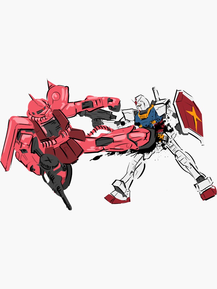 "CHARS ZAKU KICK AMUROS RX78 2" Sticker for Sale by RenatoSanches ...