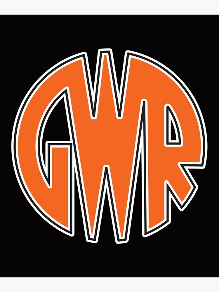 "GWR Great Western Railway Railwayana Trains Rail LOGO on BLACK" Poster ...