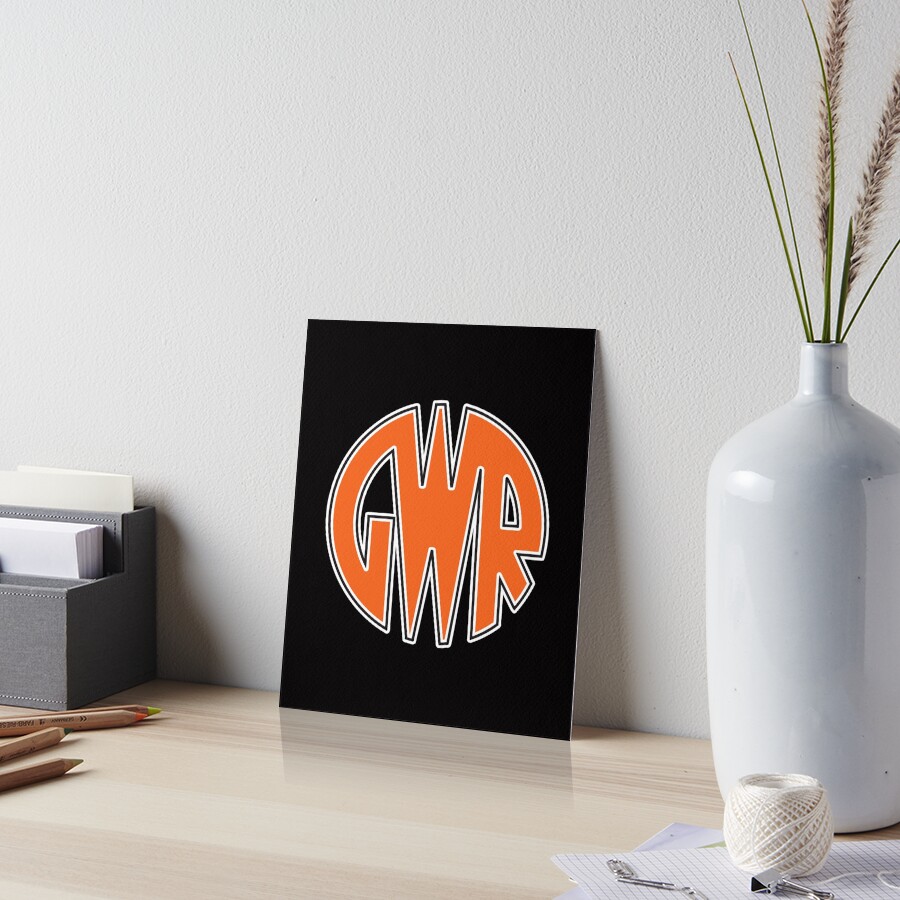 "GWR Great Western Railway Railwayana Trains Rail LOGO on BLACK" Art ...