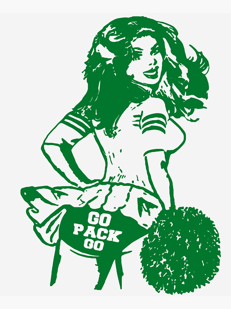 "Retro Go Pack Go Cheerleader " Sticker by vanbe1 | Redbubble