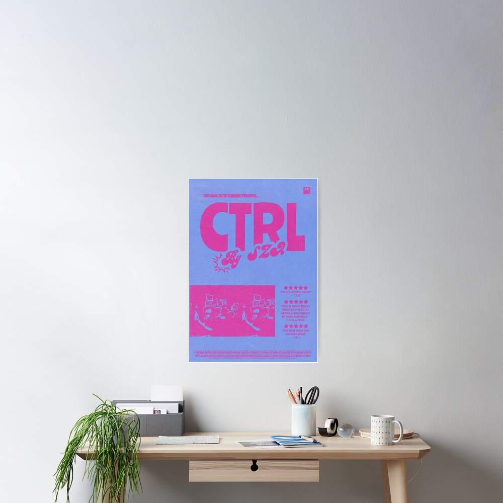 "/Album Print - Ctrl by SZA! (PinkBlue) Poster poster" Poster for Sale ...