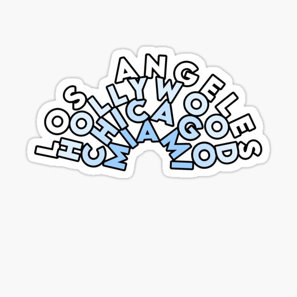 "blue aesthetic rainbow of american cities" Sticker for Sale by ...