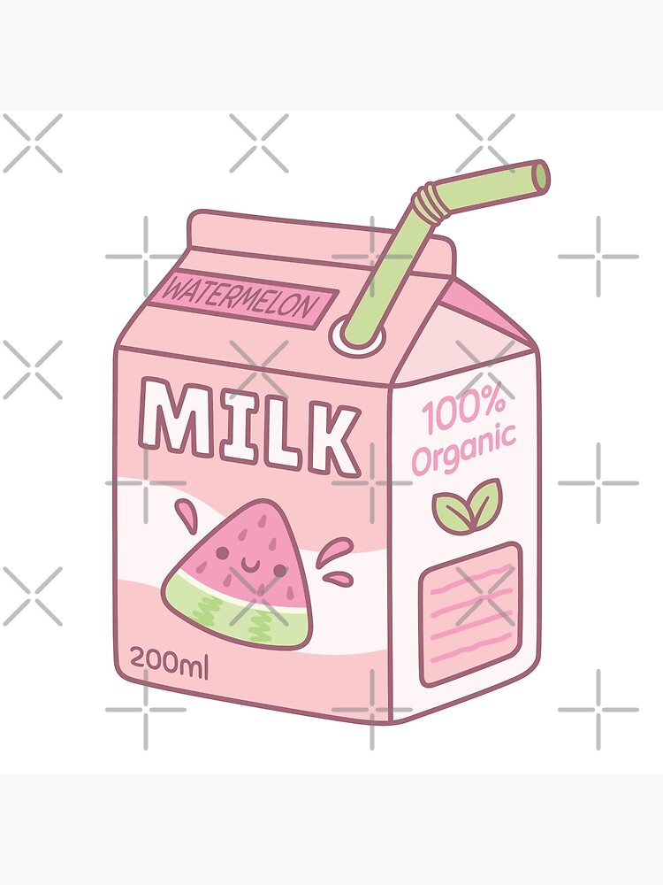 "Cute Watermelon Milk Carton Box" Art Print by rustydoodle | Redbubble