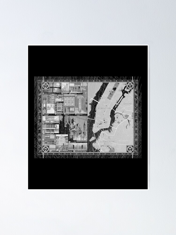 "New York City Map 2 Shadowhunters" Poster by chris-gicky | Redbubble