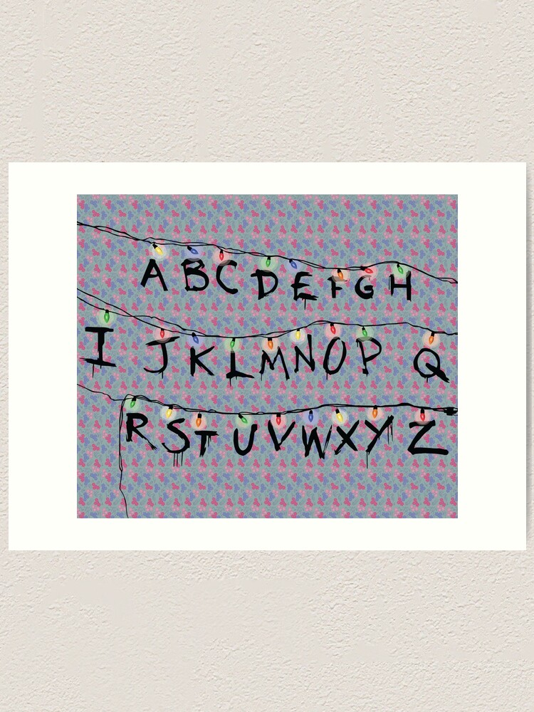 "Stranger Things Alphabet" Art Print for Sale by marsenroute | Redbubble