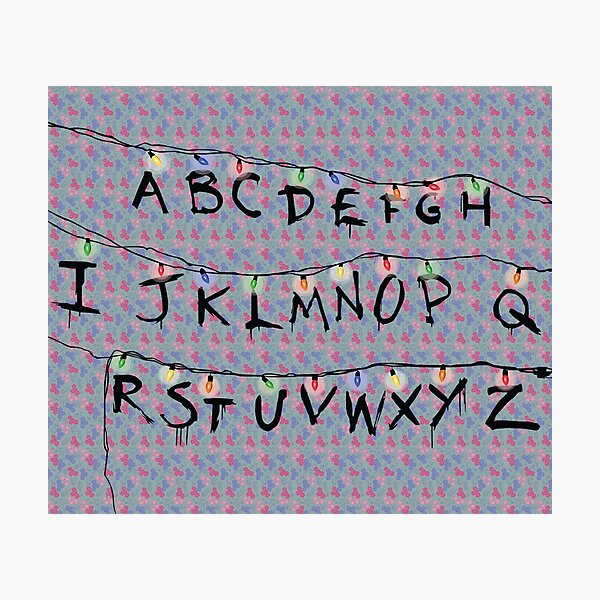 "Stranger Things Alphabet" Photographic Print by marsenroute | Redbubble