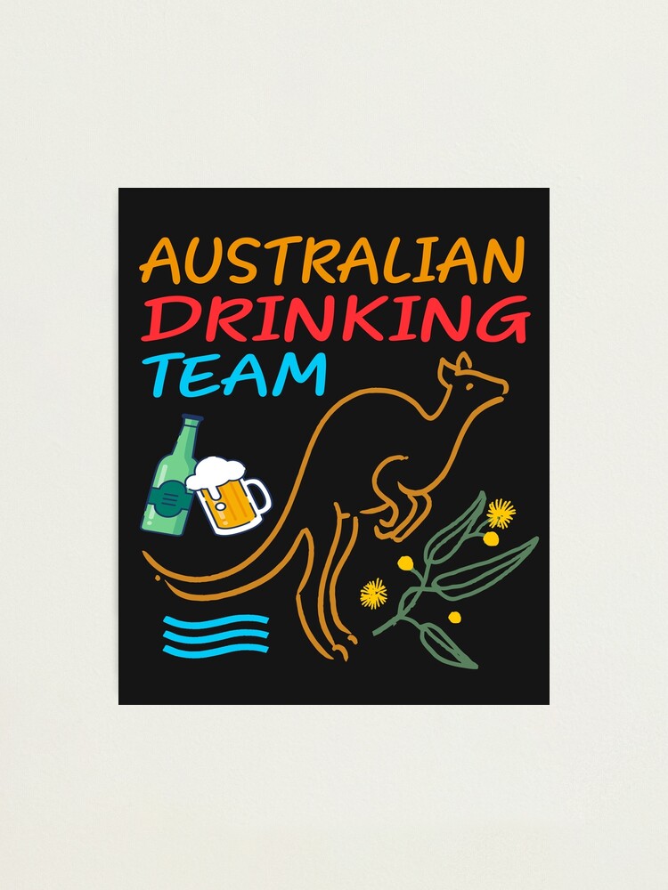 Lámina fotográfica «Australian Drinking Beer Team, Funny Australia ...