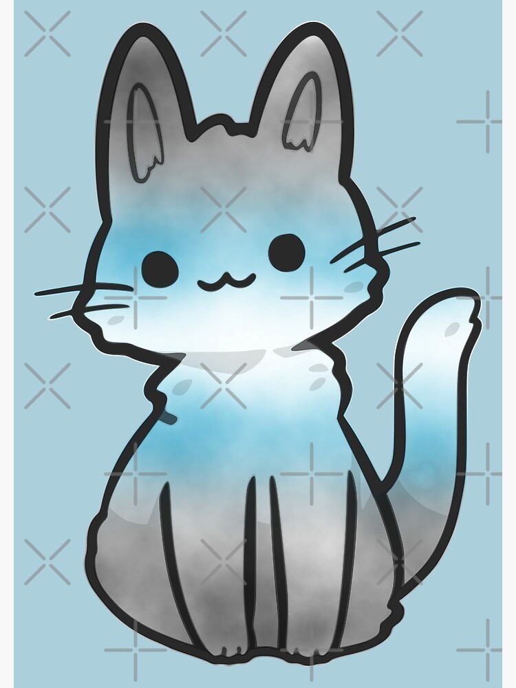 "Demiboy Watercolour Cat Subtle Abstract Pride Flag" Poster for Sale by ...