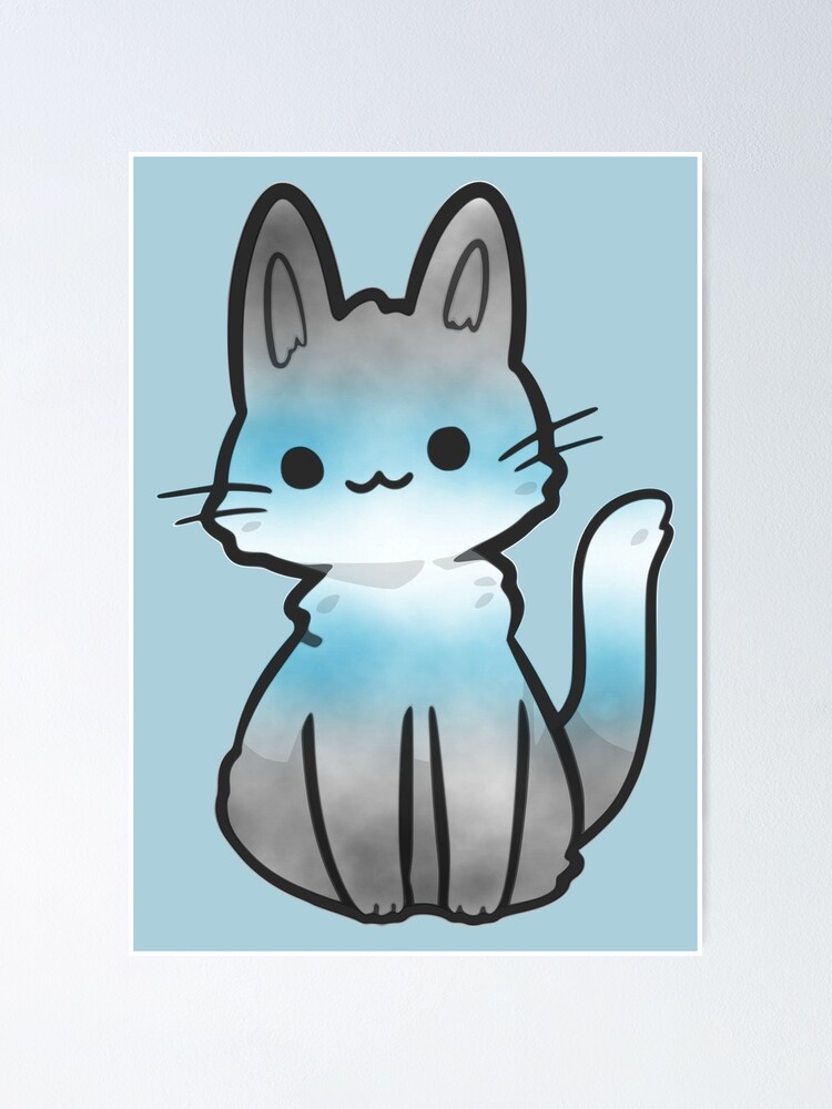 "Demiboy Watercolour Cat Subtle Abstract Pride Flag" Poster for Sale by ...