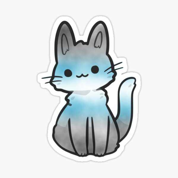 "Demiboy Watercolour Cat Subtle Abstract Pride Flag" Sticker for Sale ...