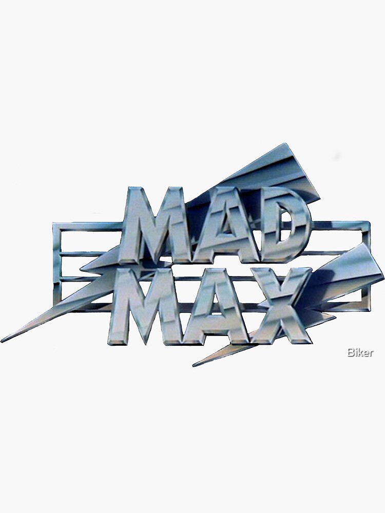 "Mad Max film title" Sticker for Sale by Biker | Redbubble