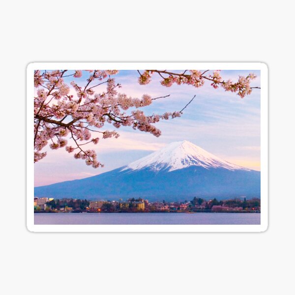 "Beautiful Japan Mount Fuji Scenery" Sticker for Sale by kawaiicrossing ...
