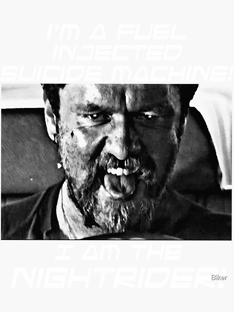 "Nightrider" Sticker for Sale by Biker | Redbubble