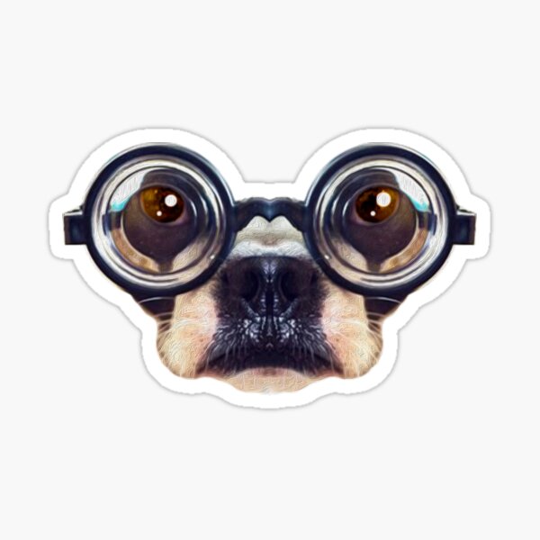 "doggles" Sticker by sidmonkey2k | Redbubble