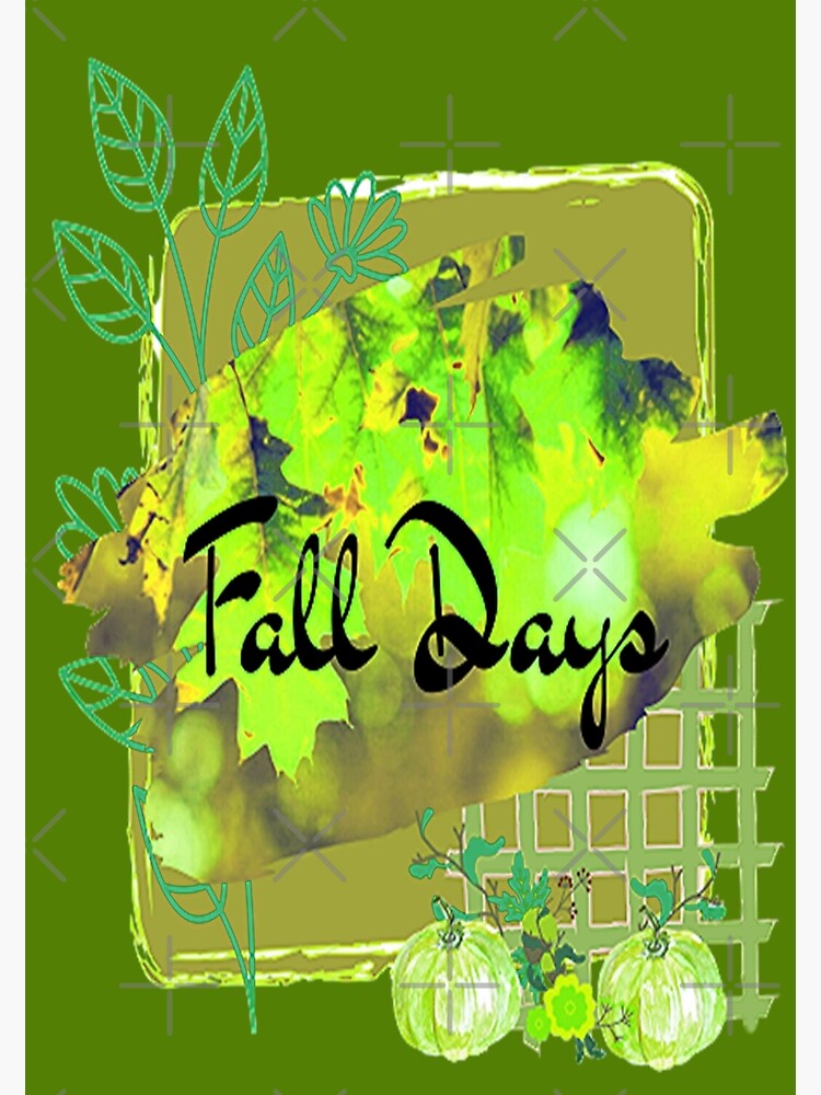 "Fall Days, Aesthetic Autumn Design, nr 2,floral abstract design with ...