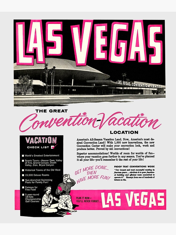 "LAS VEGAS - THE CONVENTION/VACATION LOCATION! - ADVERT" Poster for ...
