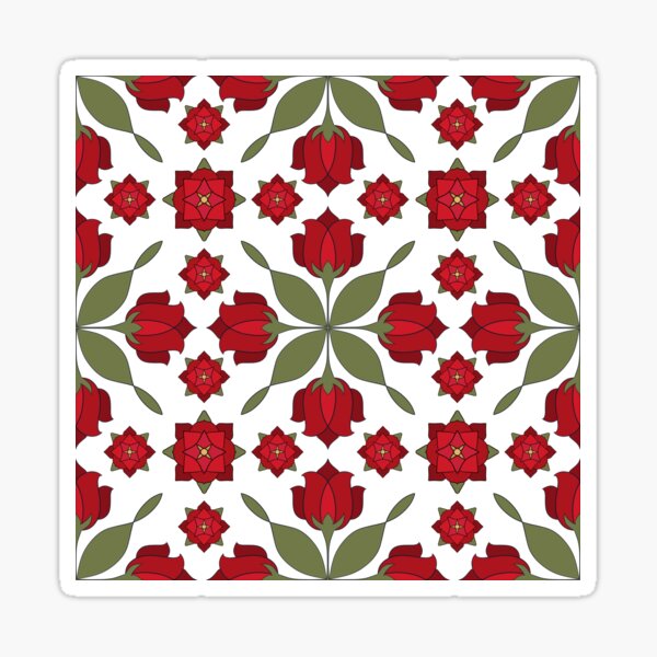 "Rosettes - red" Sticker for Sale by Swags | Redbubble