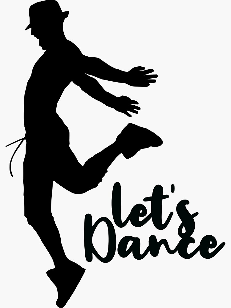 "let's dance " Sticker for Sale by Imaginez | Redbubble