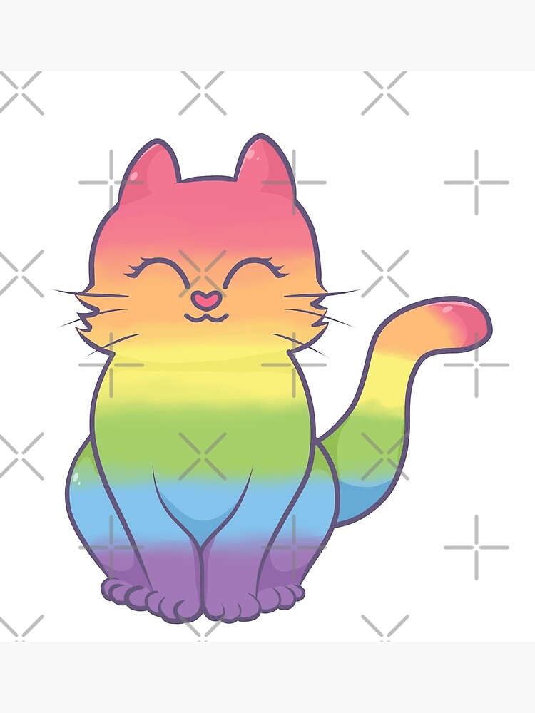 "Pride kitty " Poster for Sale by preslavagenova | Redbubble