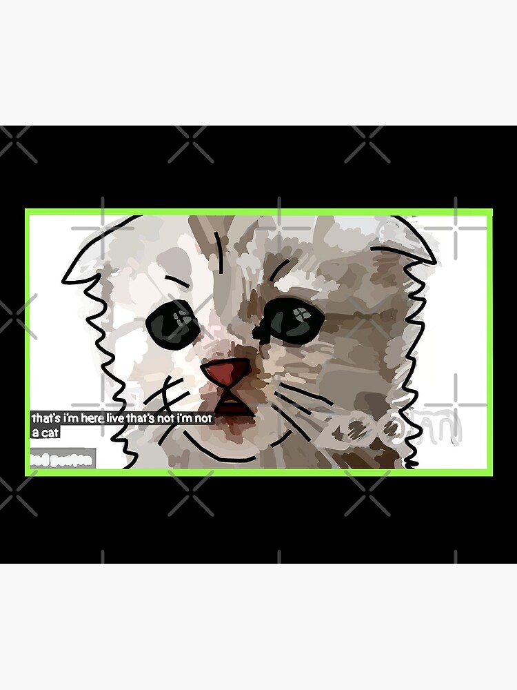 "Funny Zoom Cat says Im not a cat Meme" Mouse Pad by ellenhenry | Redbubble