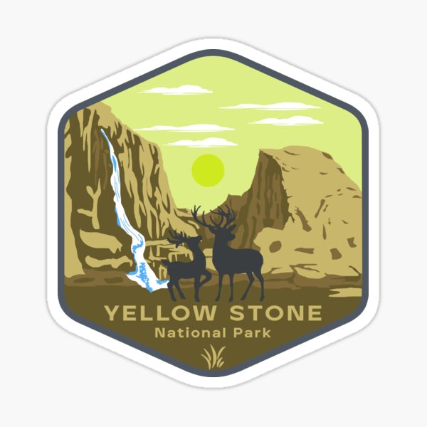 "Yellowstone National Park" Sticker for Sale by Ashu-Tyagi | Redbubble