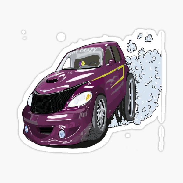 "Purple Car" Sticker for Sale by curtskartoons | Redbubble