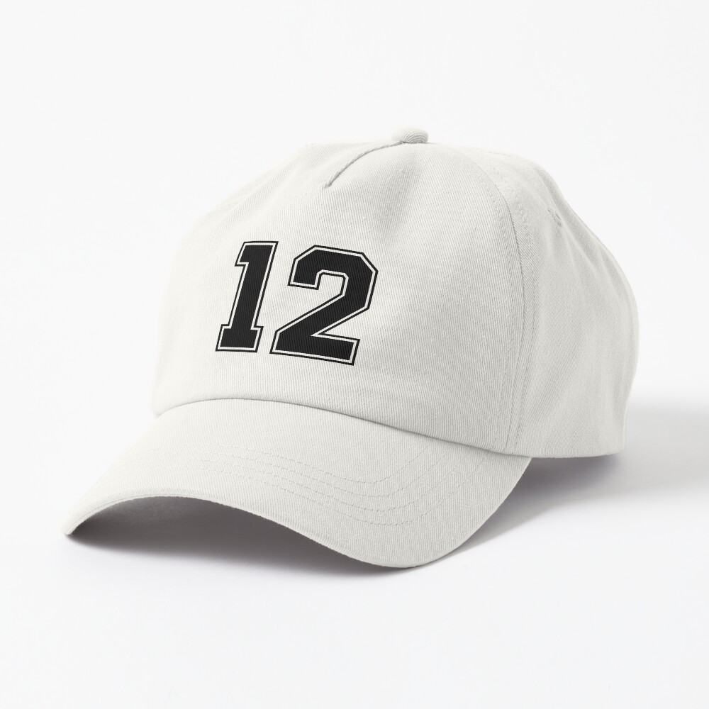 "12 American Football Classic Vintage Sport Jersey Number in black ...