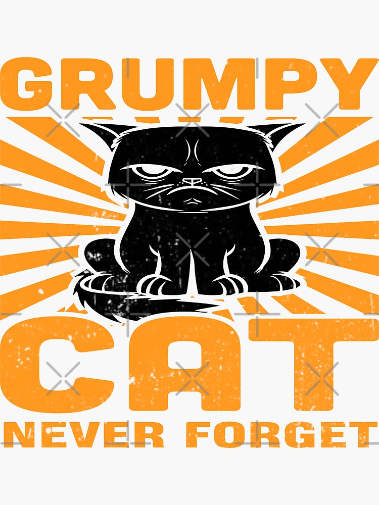 "grumpy cat never forget" Sticker for Sale by walidhamza | Redbubble