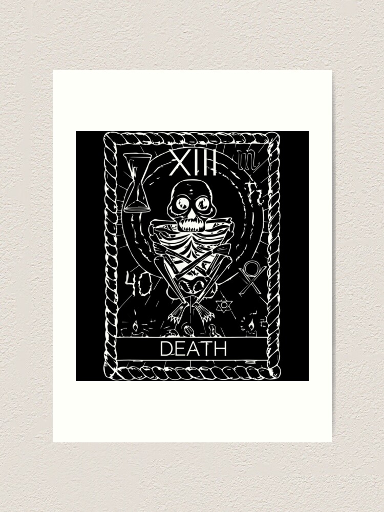 "Vintage Occult Death Tarot Card Satanic Witchcraft Design" Art Print ...