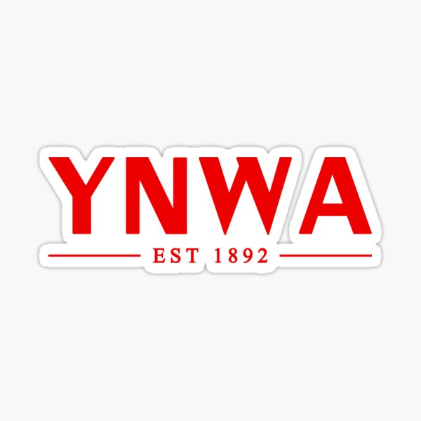 "YNWA" Sticker for Sale by MrHappyman00 | Redbubble