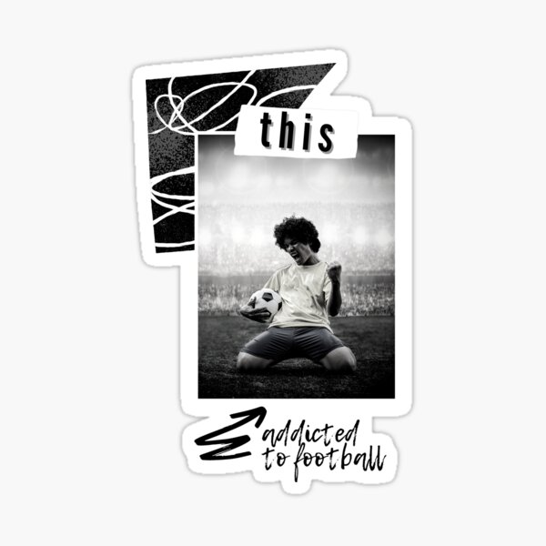 "Aesthetic design "Addicted to Football"" Sticker for Sale by Krystian ...