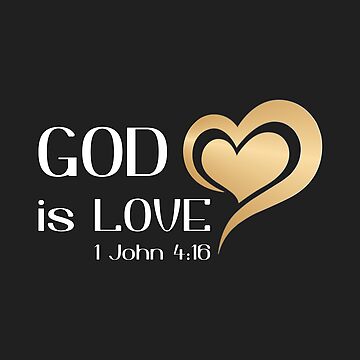 "Christian Design - God is Love - Bible Verse 1 John 4:16" Art Board ...