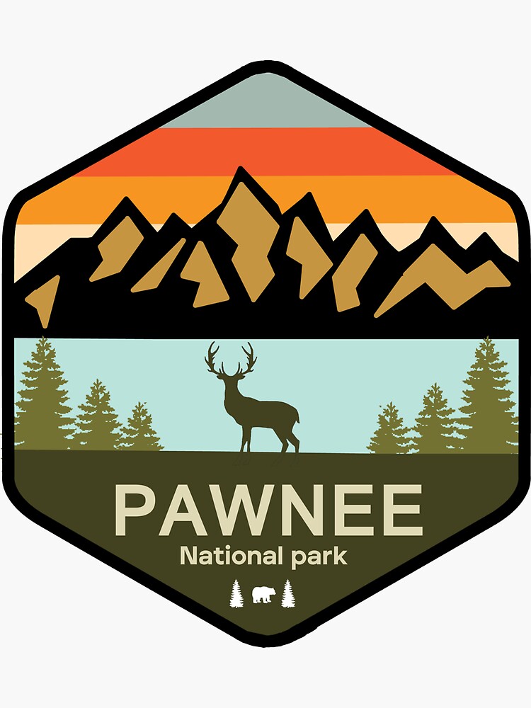 "Pawnee national park" Sticker for Sale by Us-nature | Redbubble