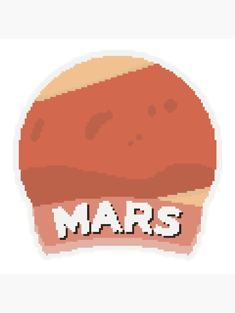 "Mars Pixel Art" Poster for Sale by lionmerchltd | Redbubble